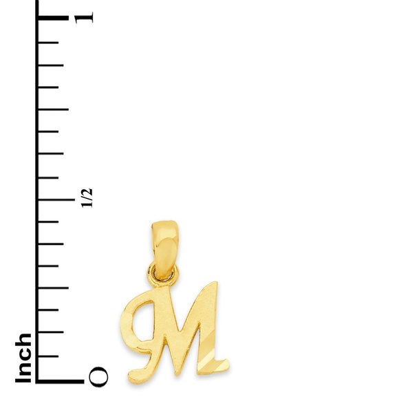 Ice on Fire Jewelry | Jewelry | K Real Solid Gold M Initial Charm ...